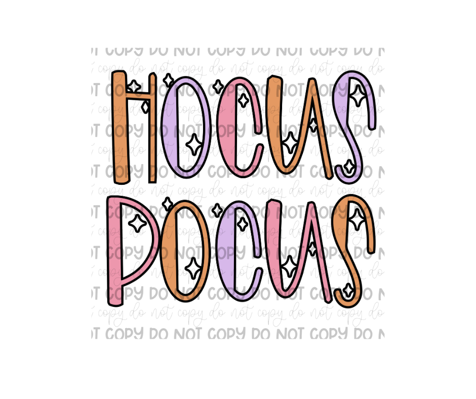 Hocus Pocus words-Ready to Press Transfer – Side Hustlin 906 LLC